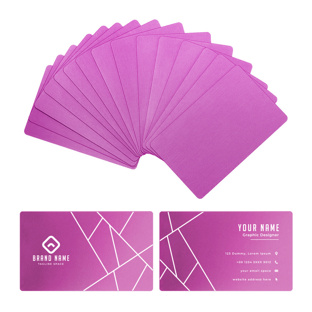 Black Metal & Aluminum Business Cards (100 Pieces) For Laser Engraving