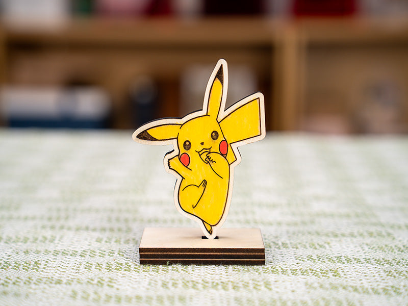Laser Cut Wooden Cartoon Pikachu Stand | Algolaser