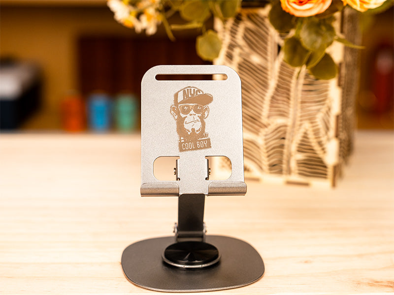 Laser Engrave Metal Phone Holder | Algolaser