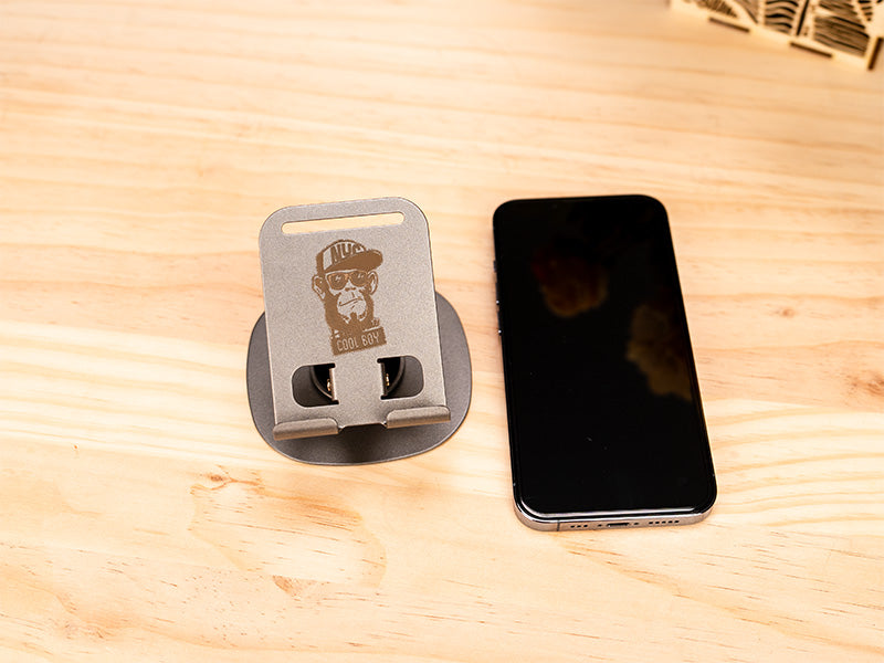 Laser Engrave Metal Phone Holder | Algolaser